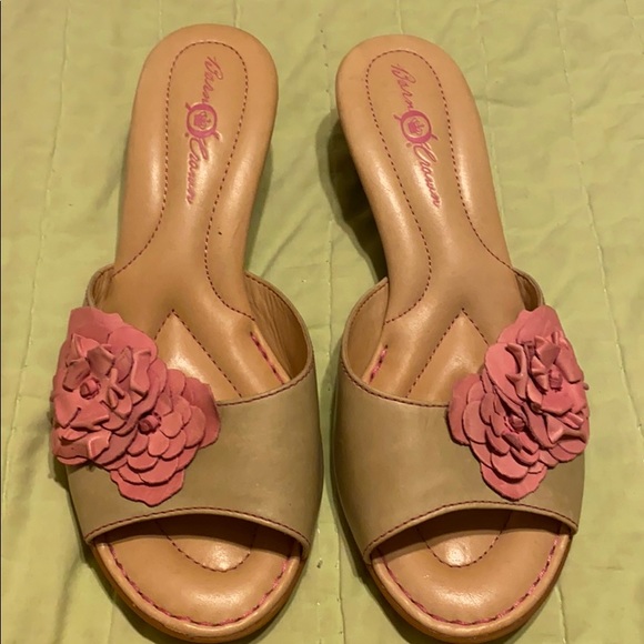 Born | Shoes | Born Crown Tan And Pink Sandals | Poshmark